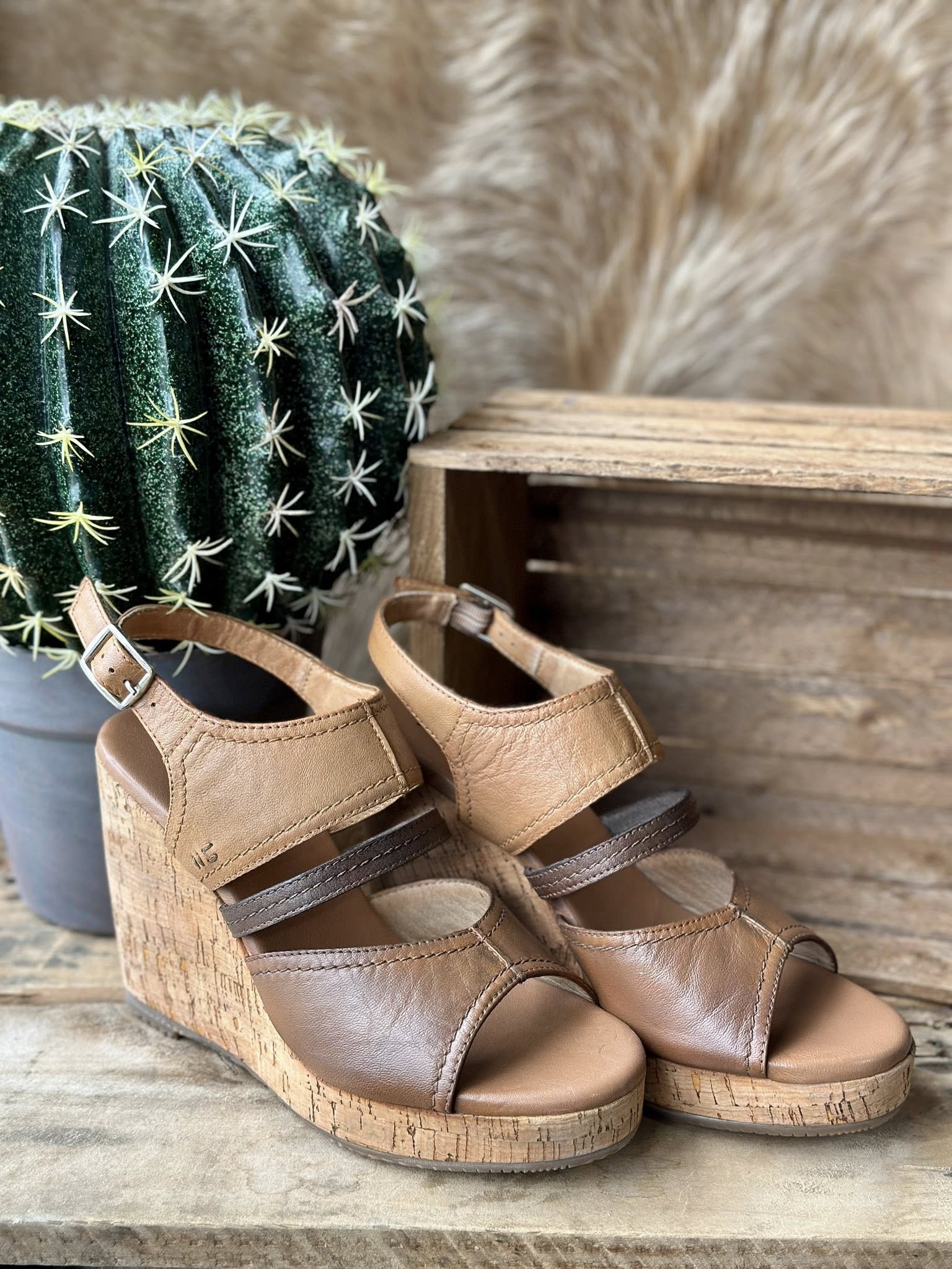 Roan by Bed|Stu Decorum Wedge Sandal Broker Leather Iowa, USA Western ...